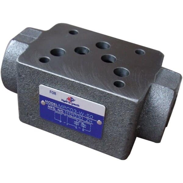 Cetop 5 Lukkoventtiili 80l/min 250bar, MPC-03W-50-50W ...